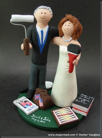 Painter’s Wedding Cake Topper – CustomWeddingCakeToppers